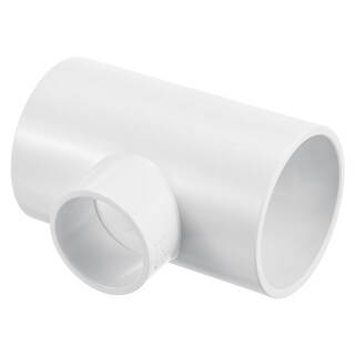 1 1/2" x 1" 3 Way Tee Pipe Fittings UPVC, Joint Coupling Pipe Adapter, White - Bed Bath & Beyond ...
